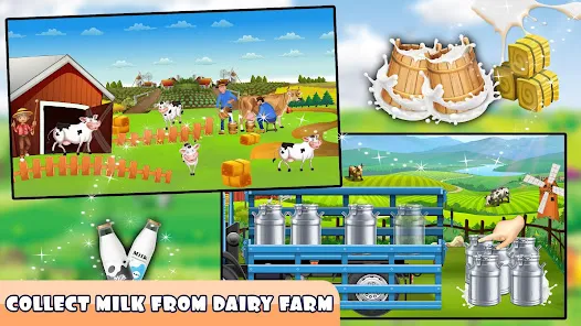 Cow Dairy Farm Milk Factory Game | Free Apk Download on Your Device ...