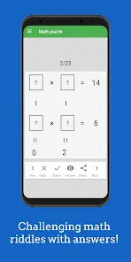 Math puzzle:math riddles games Game | Free Apk Download on Your Device ...